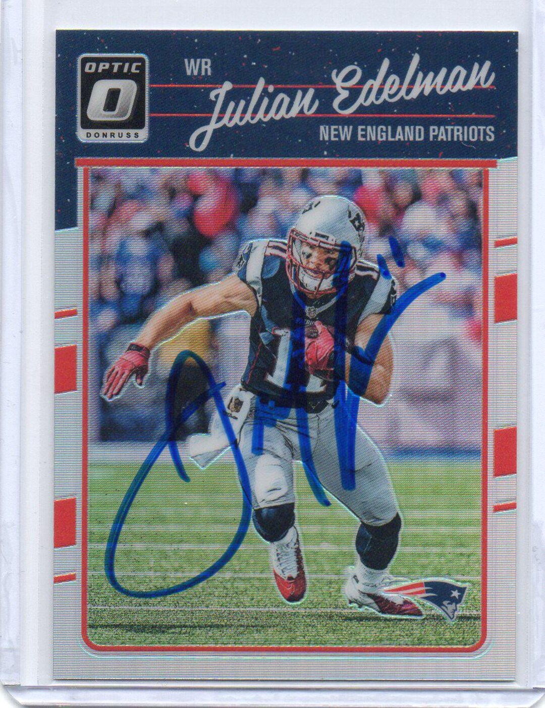 Signed Julian Edelman Card New England Patriots Nice - Etsy