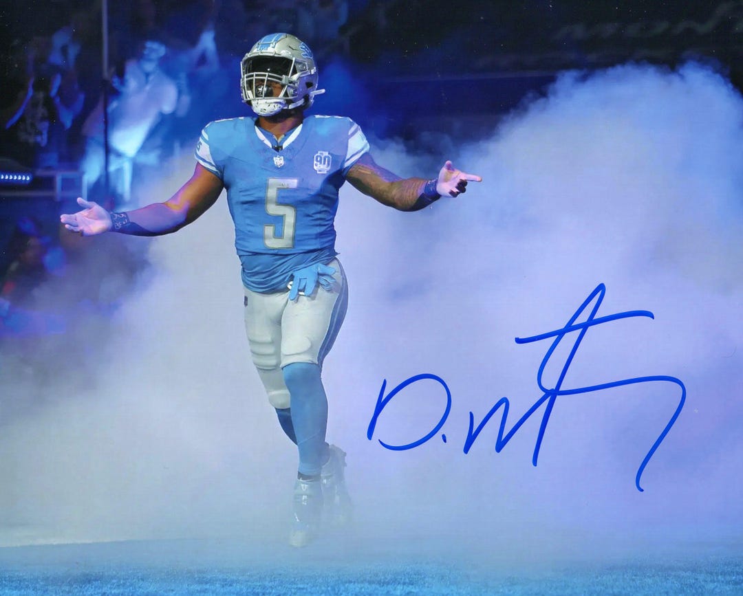 Signed David Montgomery 8 X 10 Photo Detroit Lions Really Nice - Etsy