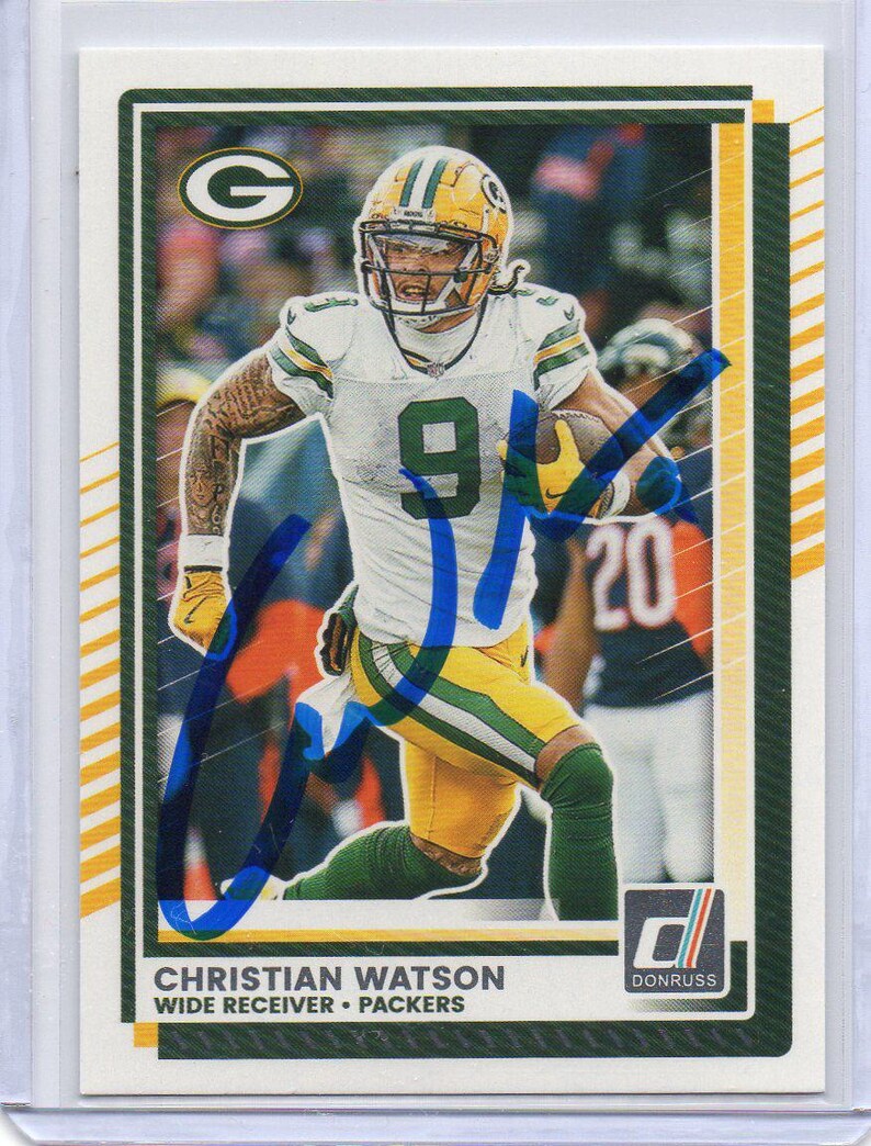 Signed Christian Watson Card Green Bay Packers Nice - Etsy
