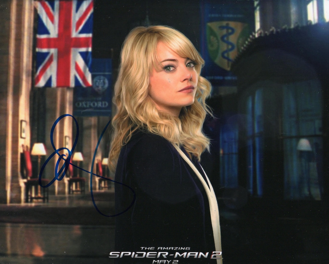 Signed Emma Stone 8 X 10 Photo the Amazing Spider-man Cute - Etsy