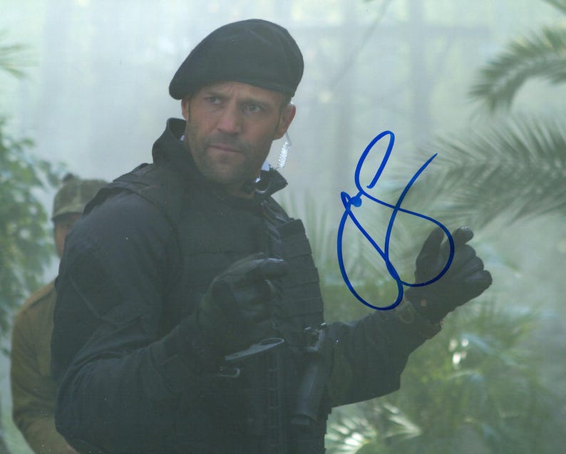 Signed Jason Statham 8 X 10 Photo the Meg Fast & Furious Expendables ...