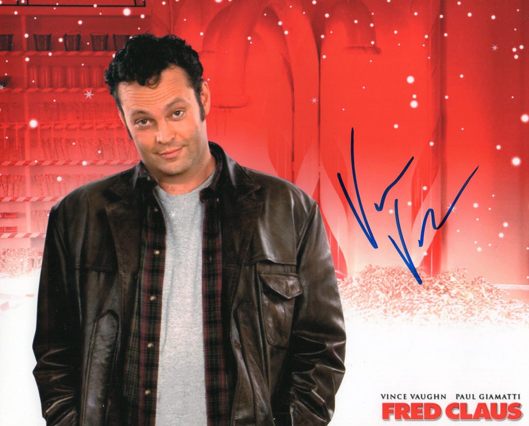 Signed Vince Vaughn 8 X 10 Photo Fred Claus Really Nice - Etsy