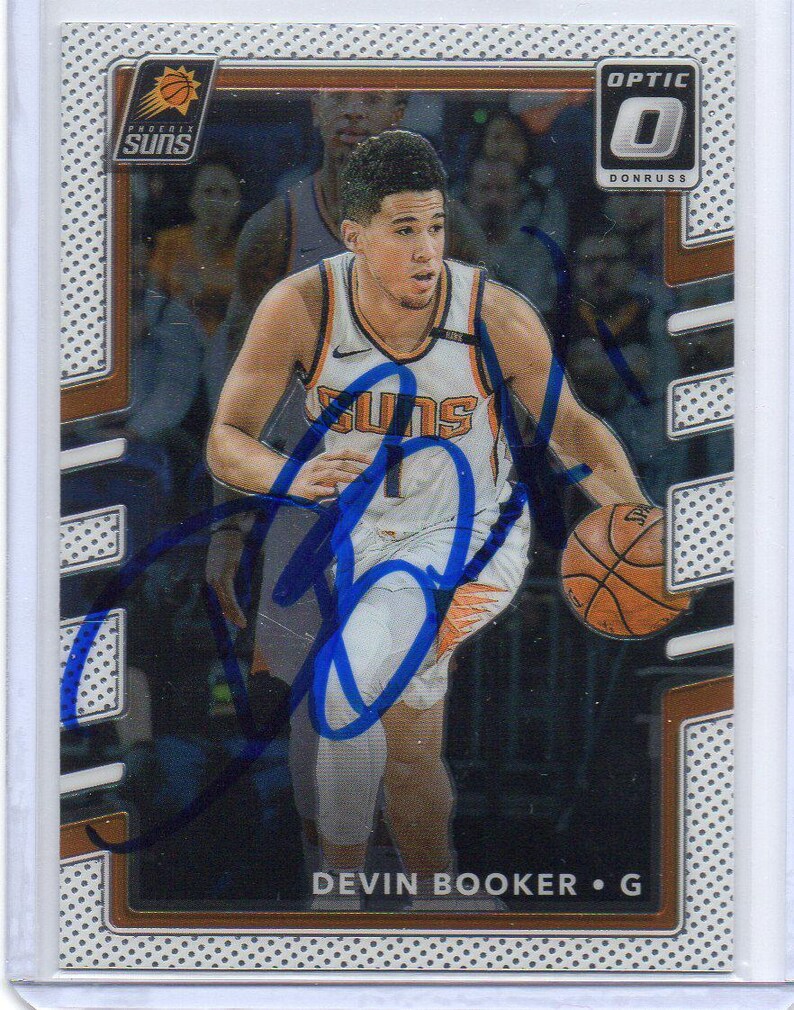 Signed Devin Booker Card Phoenix Suns - Etsy