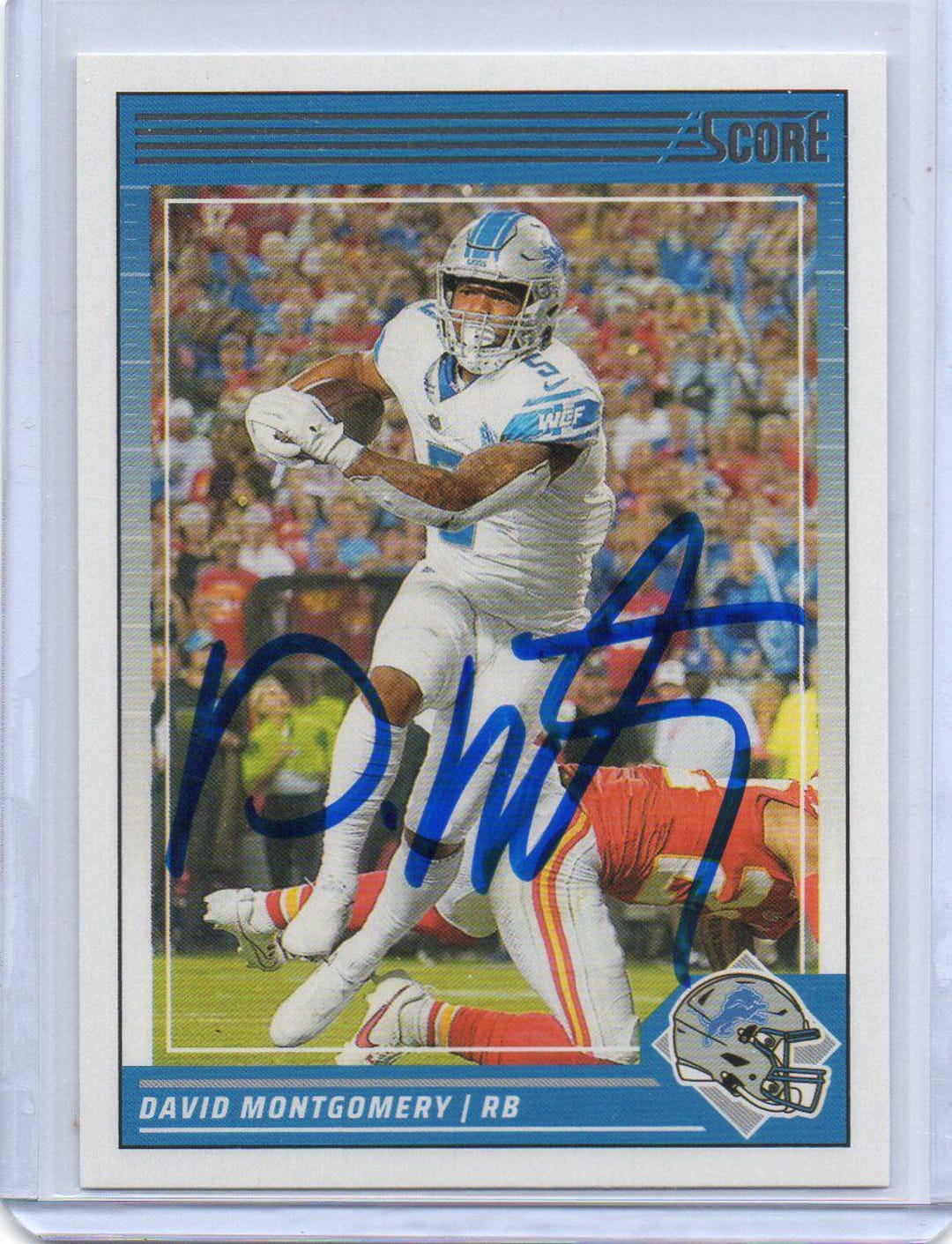 Signed David Montgomery Card Detroit Lions Nice - Etsy