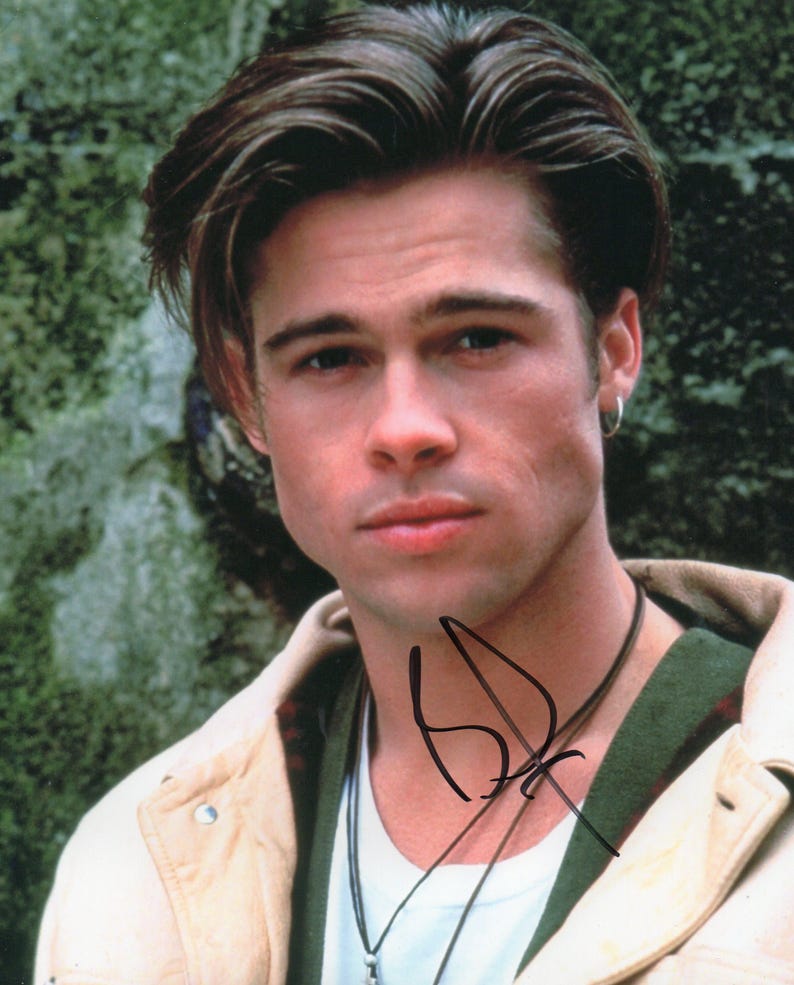 Signed Brad Pitt 8 X 10 Photo - Etsy