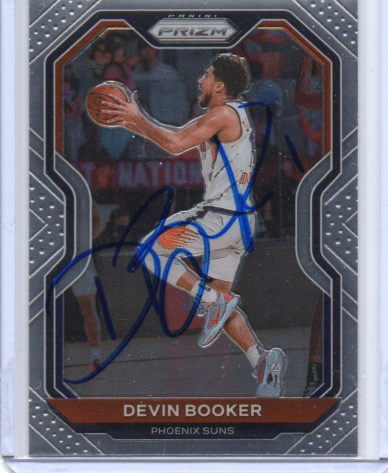 Signed Devin Booker Card Phoenix Suns - Etsy