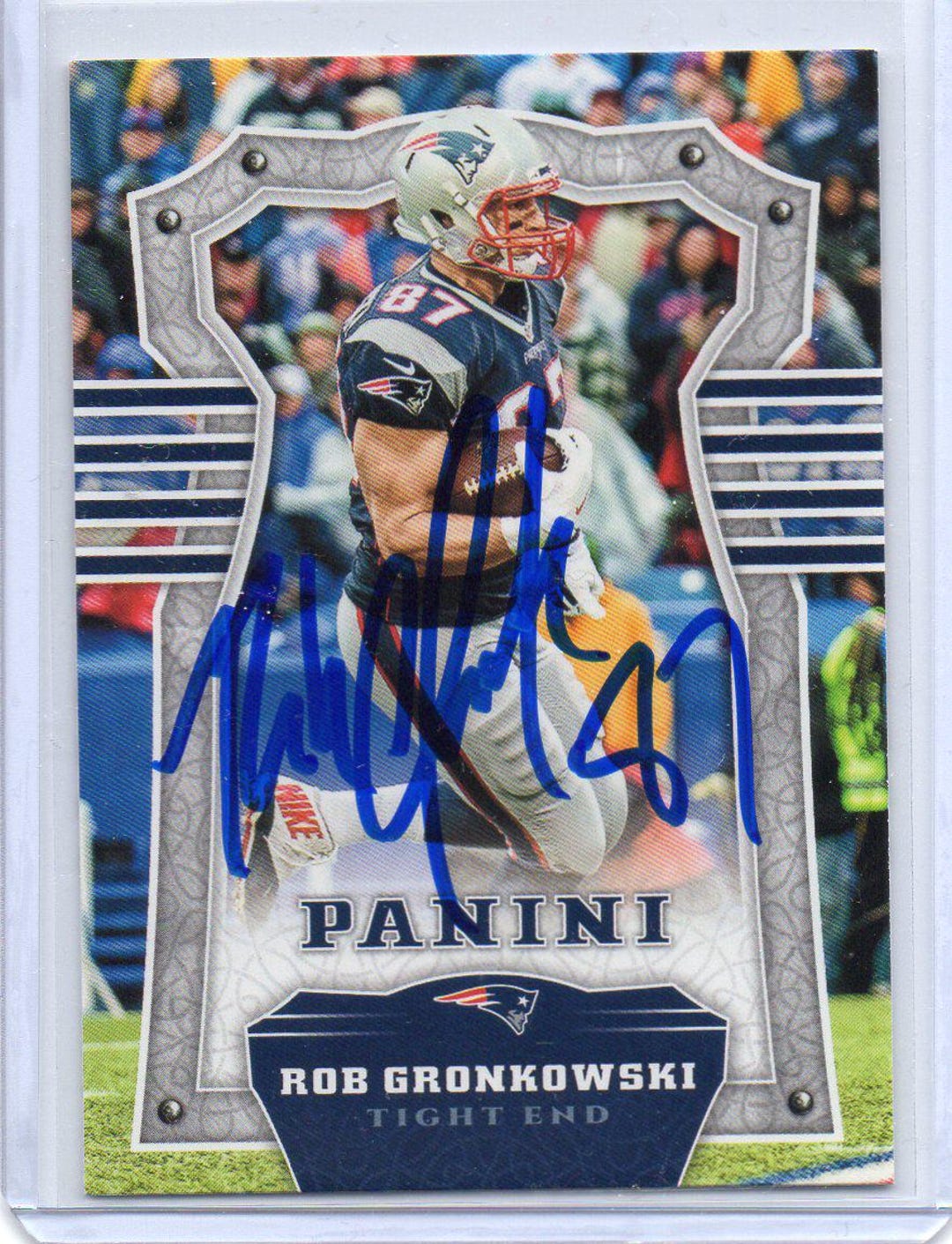 Signed Rob Gronkowski Card New England Patriots - Etsy