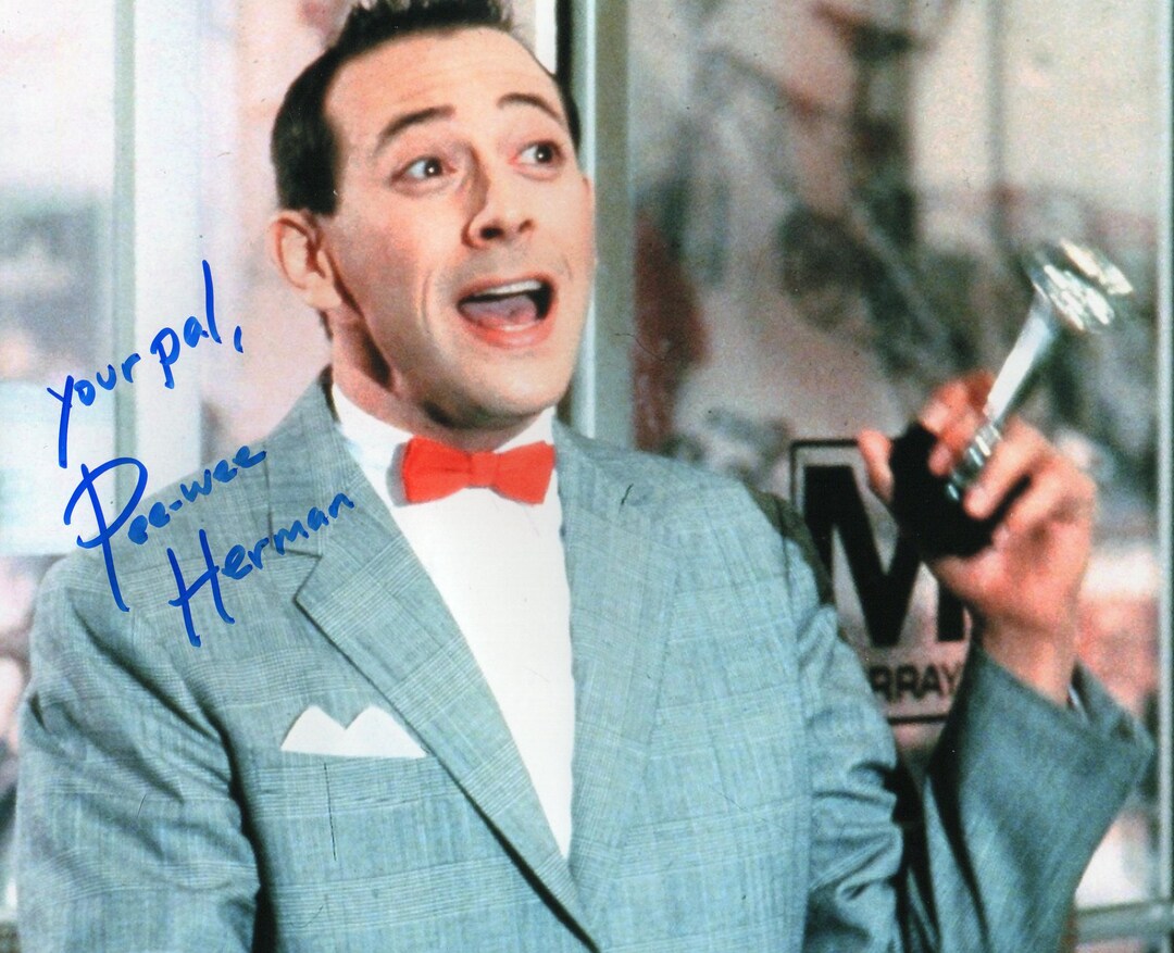 Signed Pee-wee Herman 8 X 10 Photo Nice - Etsy