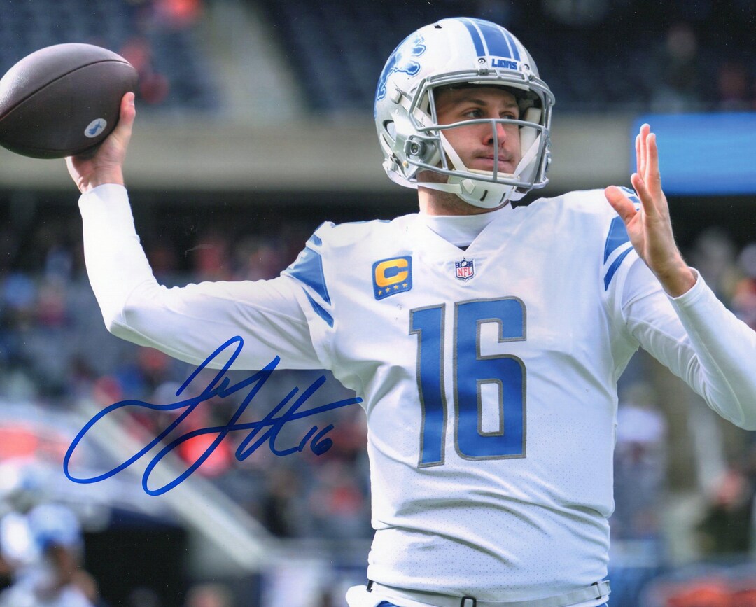 Signed Jared Goff 8 X 10 Photo Detroit Lions - Etsy