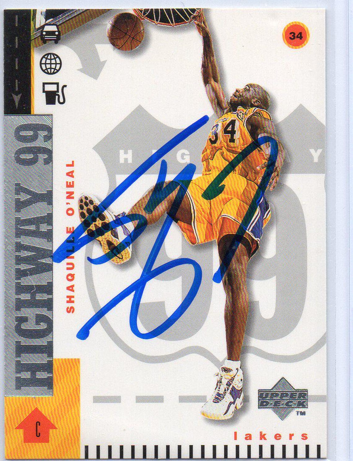 Signed Shaquille O'neal Card Los Angeles Lakers - Etsy