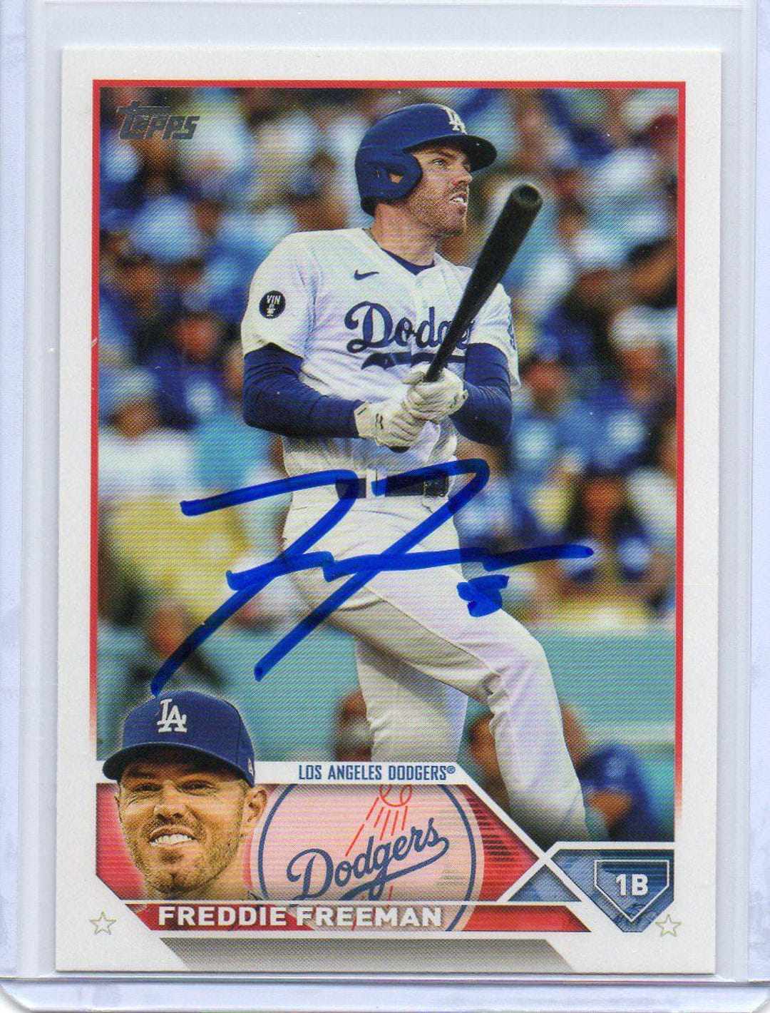 Signed Freddie Freeman Card Los Angeles Dodgers Nice - Etsy