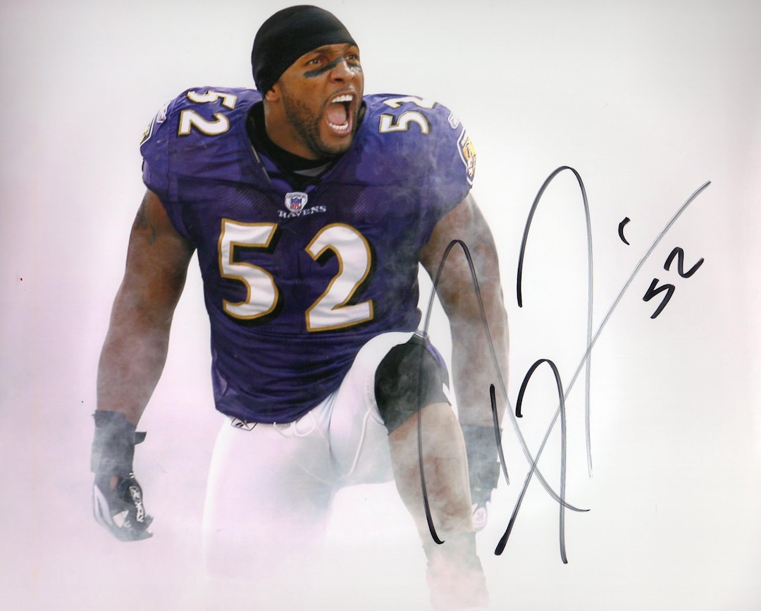 Signed Ray Lewis 8 X 10 Photo Baltimore Ravens Really Nice - Etsy