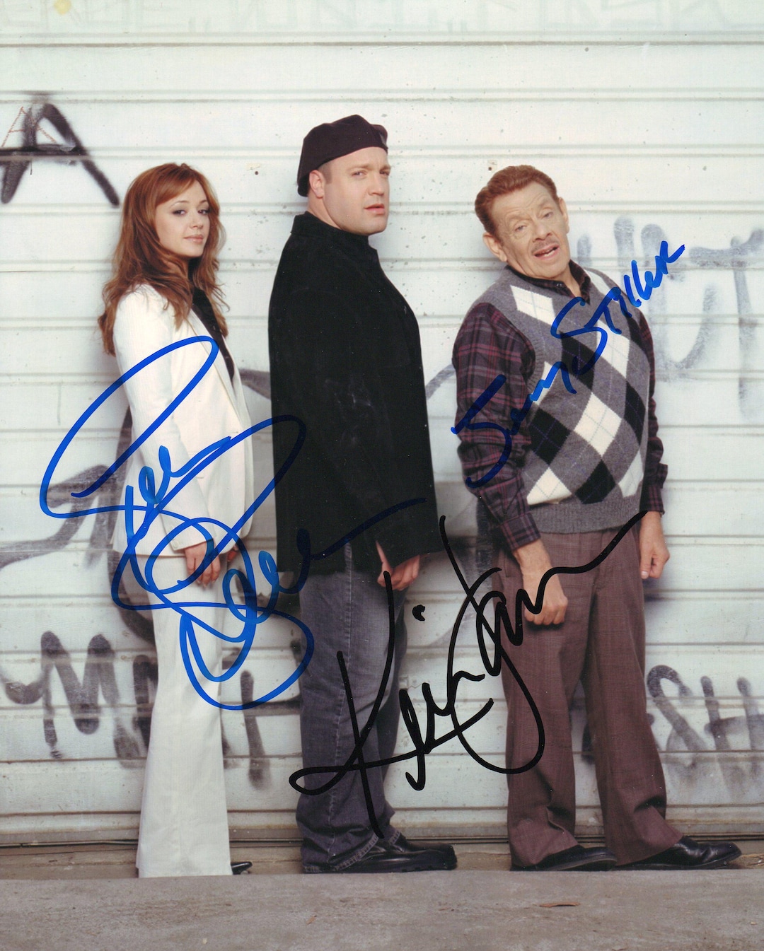 Signed Kevin James Leah Remini & Jerry Stiller 8 X 10 Photo King of ...