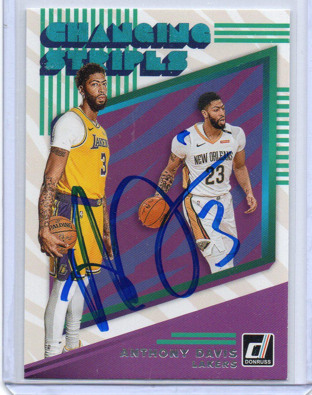 Signed Anthony Davis Card Los Angeles Lakers - Etsy