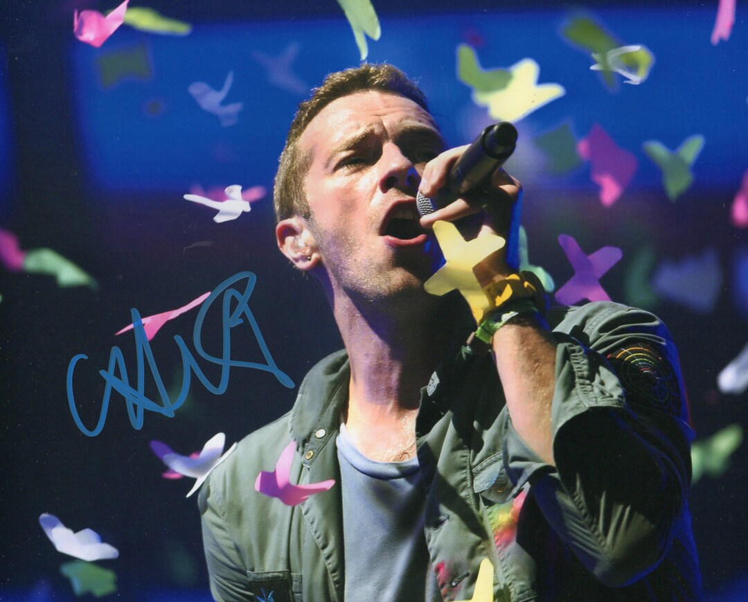 Signed Chris Martin 8 X 10 Photo Coldplay - Etsy