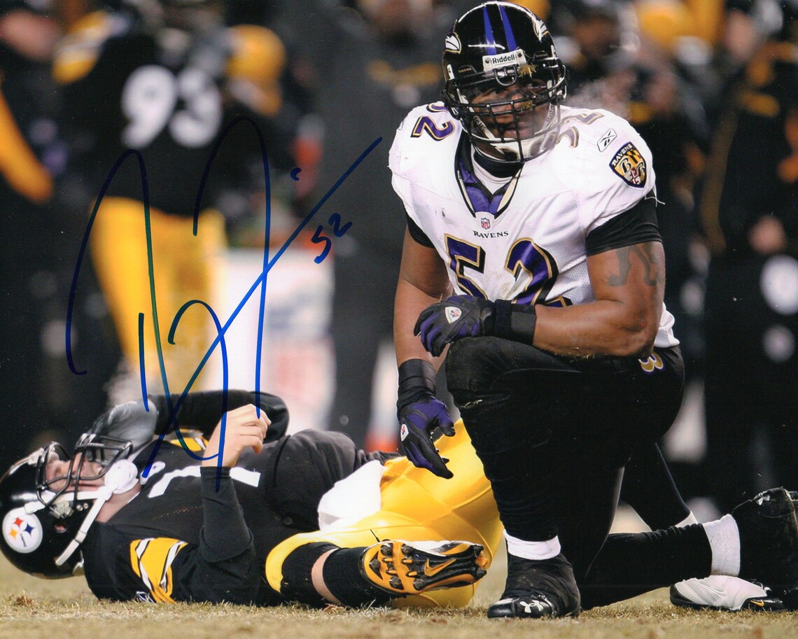 Signed Ray Lewis 8 X 10 Photo Baltimore Ravens - Etsy