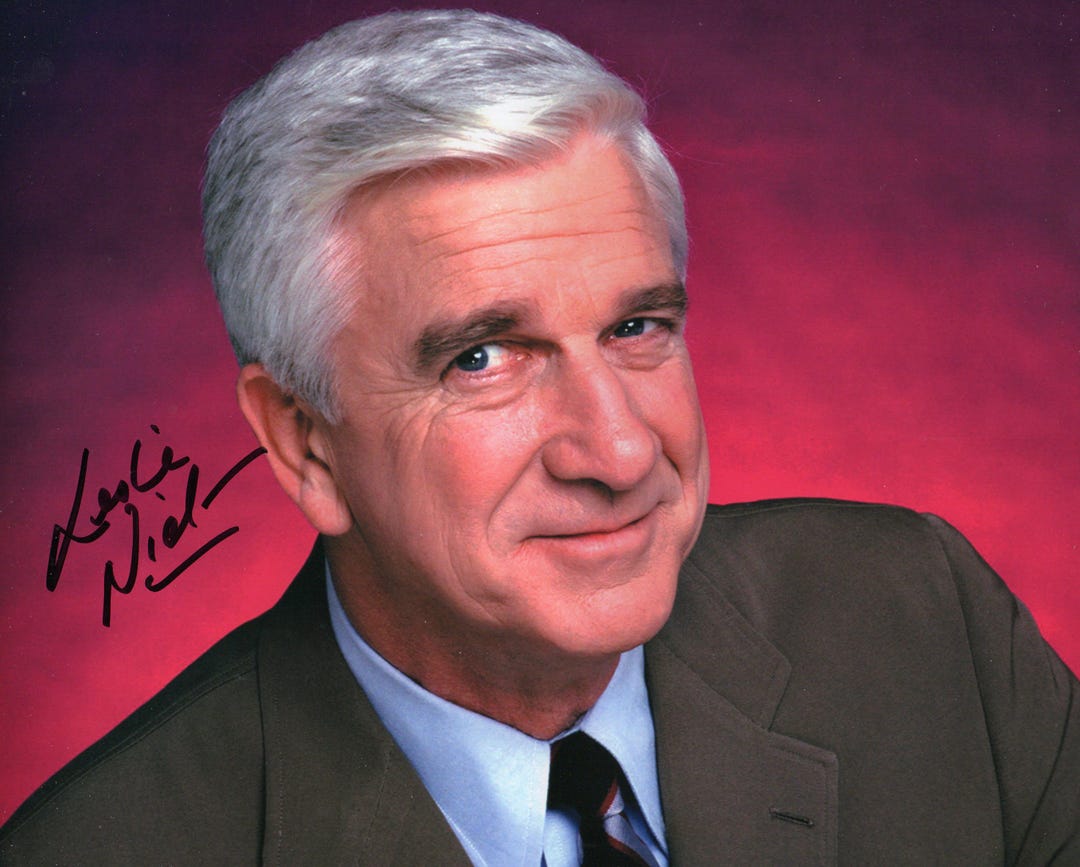 Signed Leslie Nielsen 8 X 10 Photo Naked Gun Very Nice - Etsy
