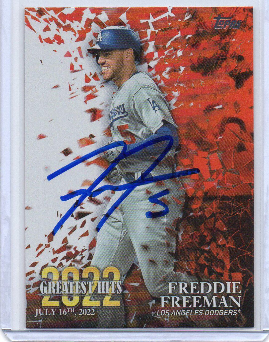 Signed Freddie Freeman Card Los Angeles Dodgers - Etsy