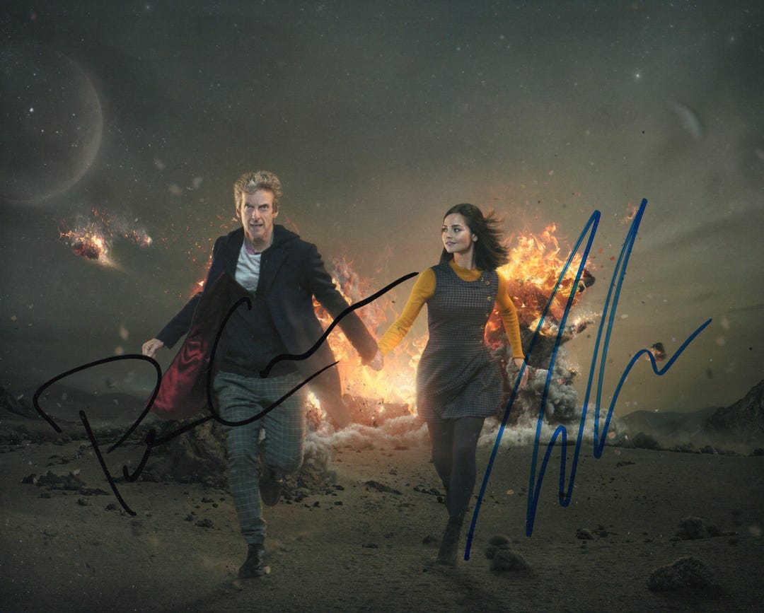 Signed Peter Capaldi & Jenna Coleman 8 X 10 Photo Doctor Who - Etsy