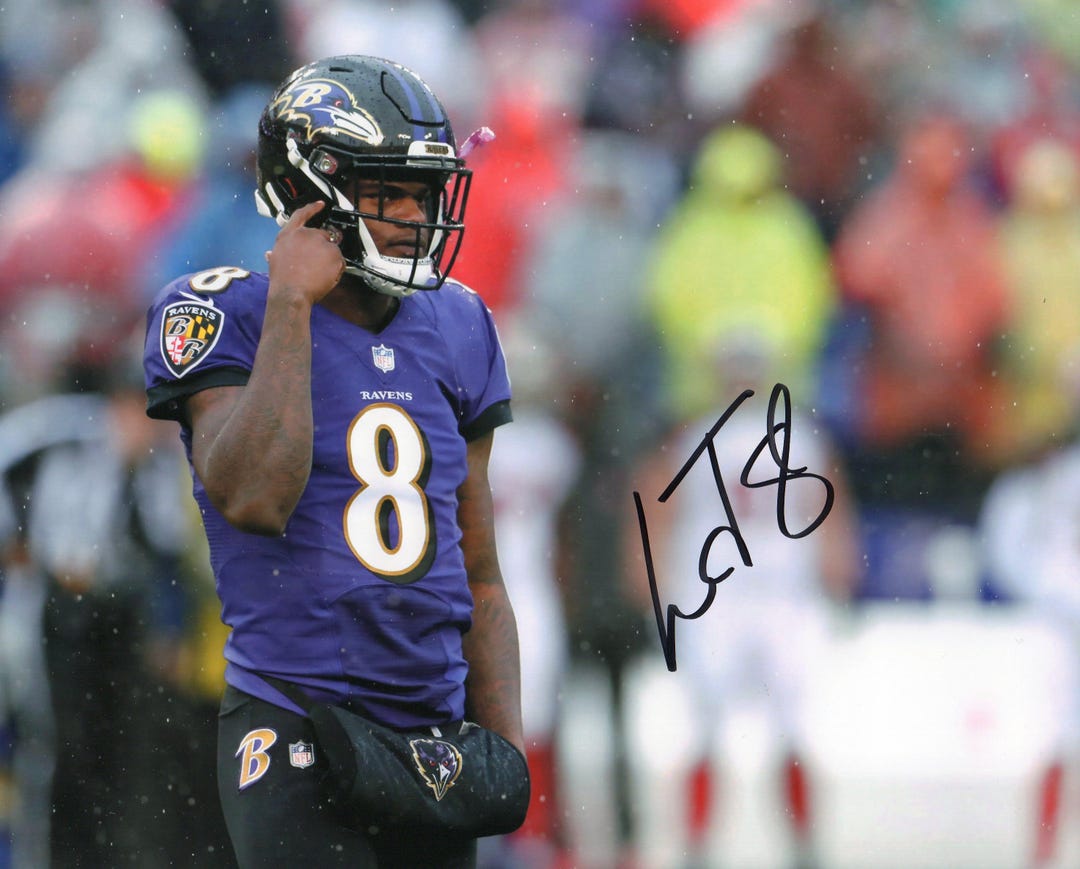 Signed Lamar Jackson 8 X 10 Photo Baltimore Ravens Really Nice - Etsy