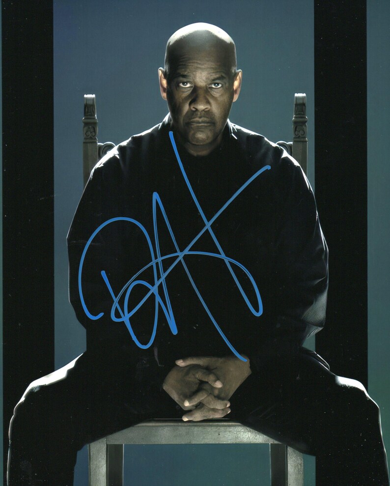 Signed Denzel Washington 8 X 10 Photo Training Day the Equalizer Nice ...