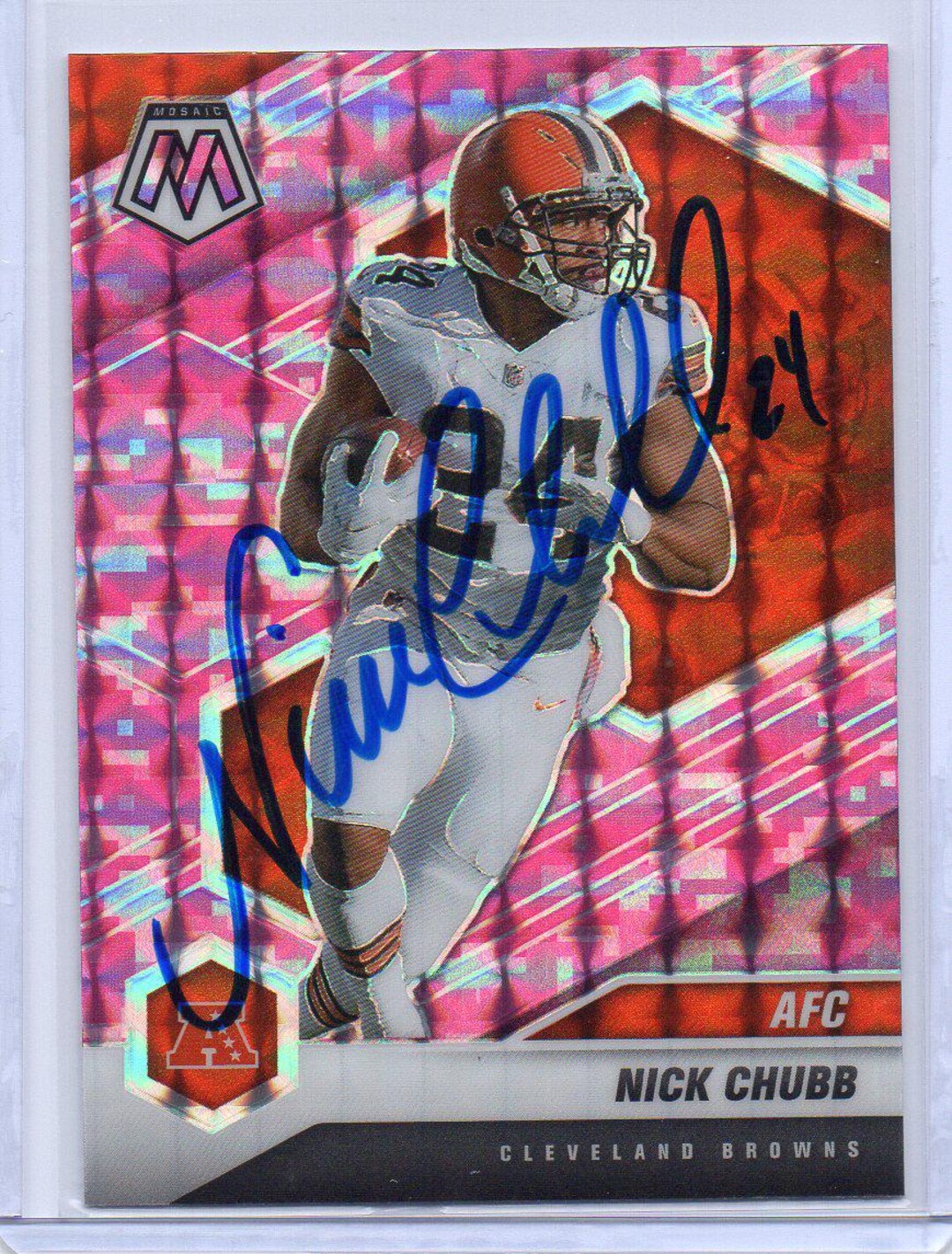 Signed Nick Chubb Card Cleveland Browns Nice - Etsy