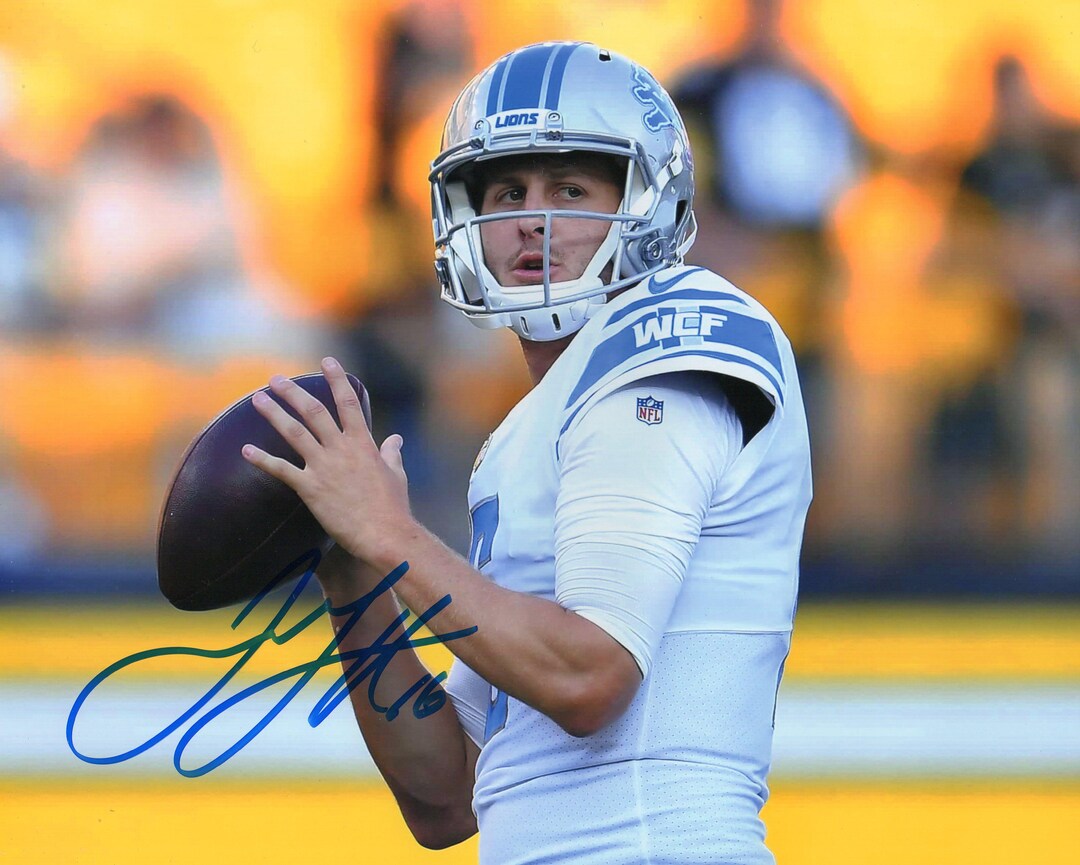 Signed Jared Goff 8 X 10 Photo Detroit Lions Very Nice - Etsy
