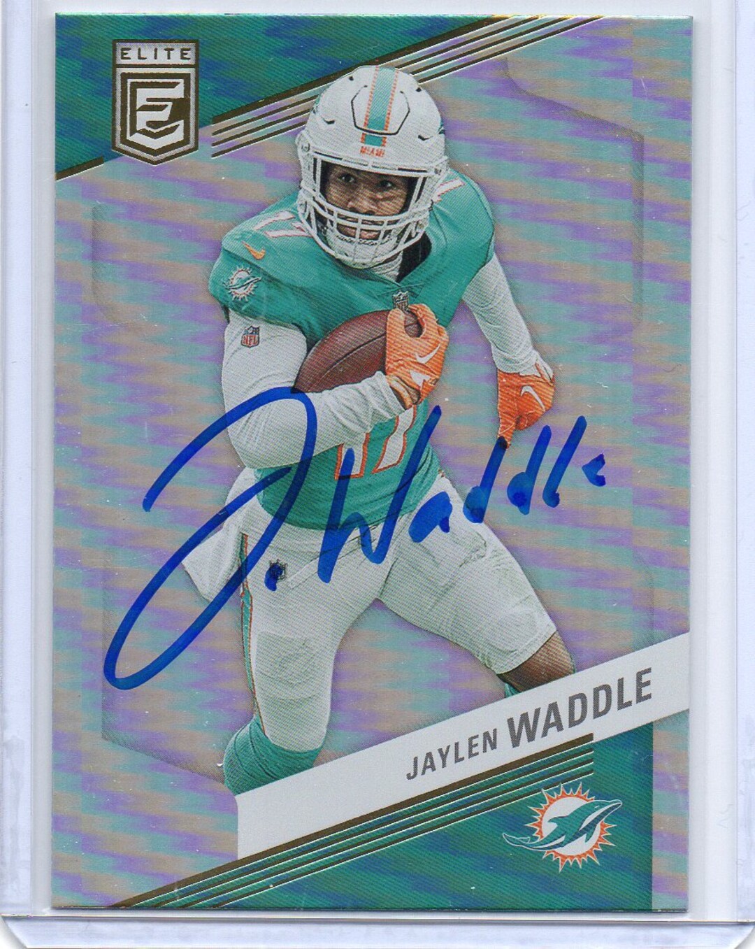 Signed Jaylen Waddle Card Dolphins - Etsy