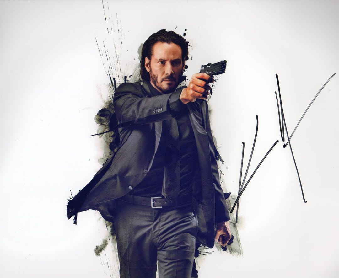Signed Keanu Reeves 8 X 10 Photo John Wick - Etsy