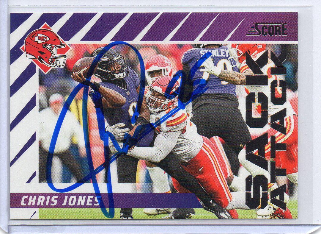 Signed Chris Jones Card Chiefs Very Nice - Etsy