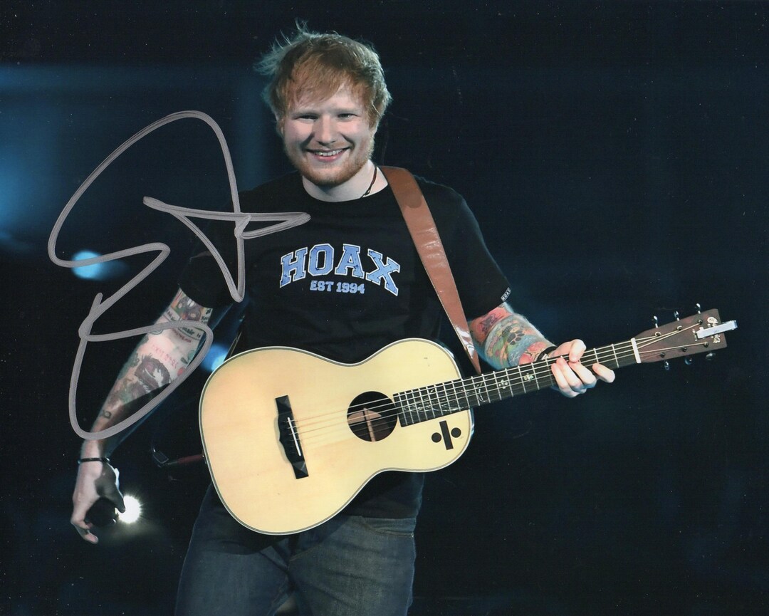 Signed Ed Sheeran 8 X 10 Photo Nice - Etsy