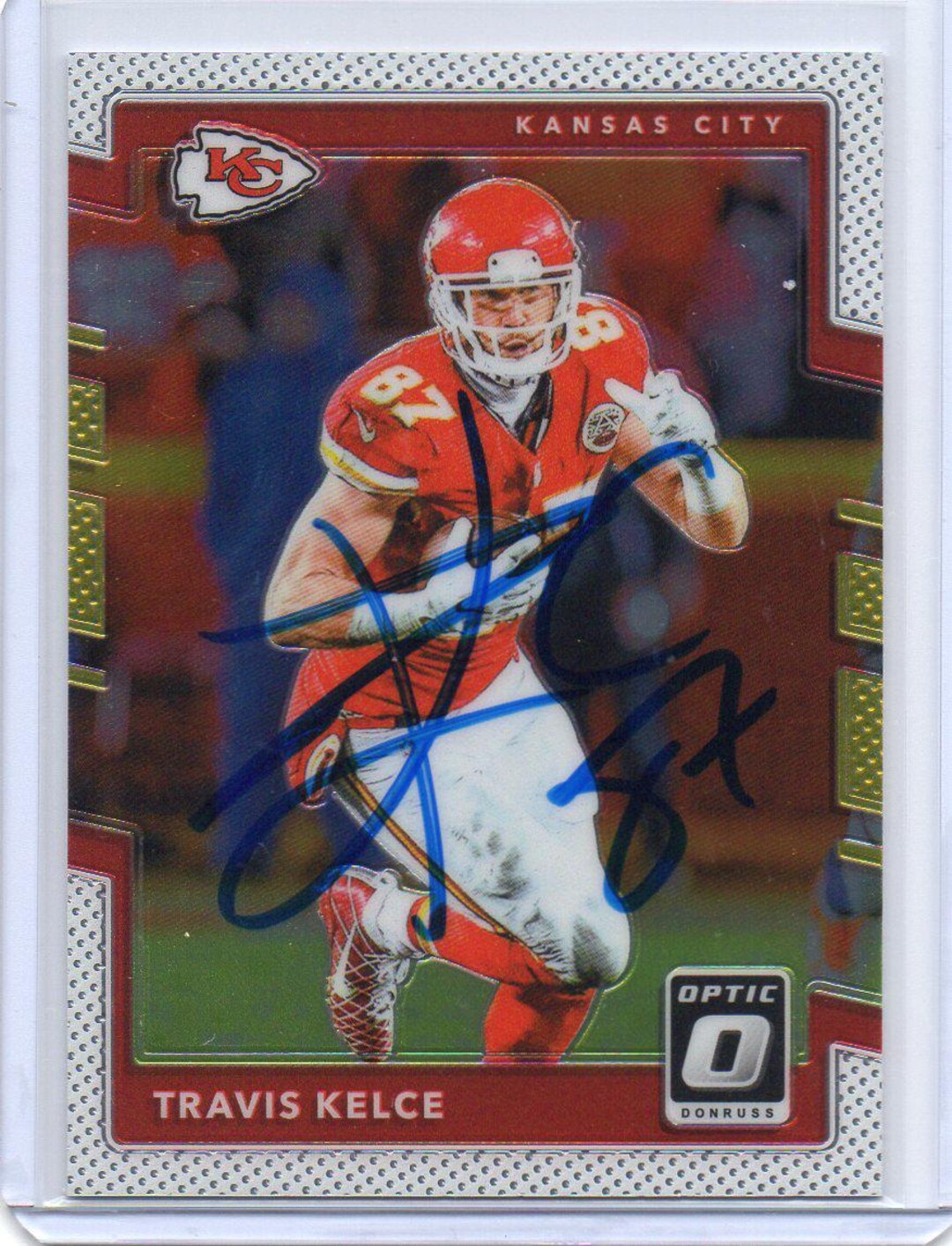 Signed Travis Kelce Card Kansas City Chiefs Nice - Etsy