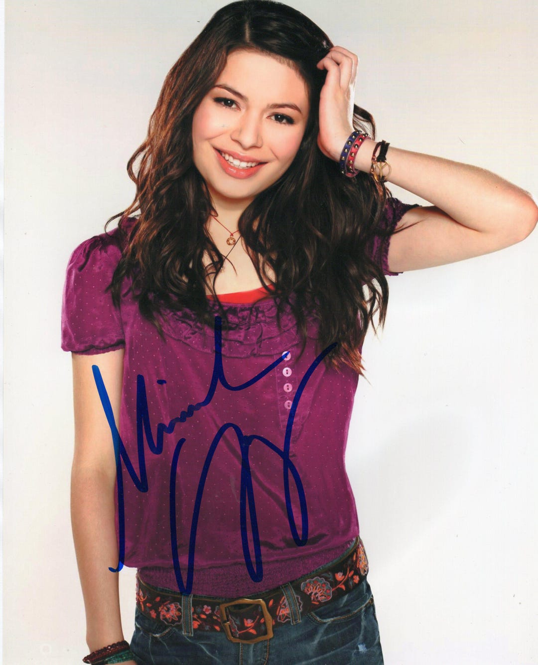 Signed Miranda Cosgrove 8 X 10 Photo Icarly Drake & Josh Nice - Etsy