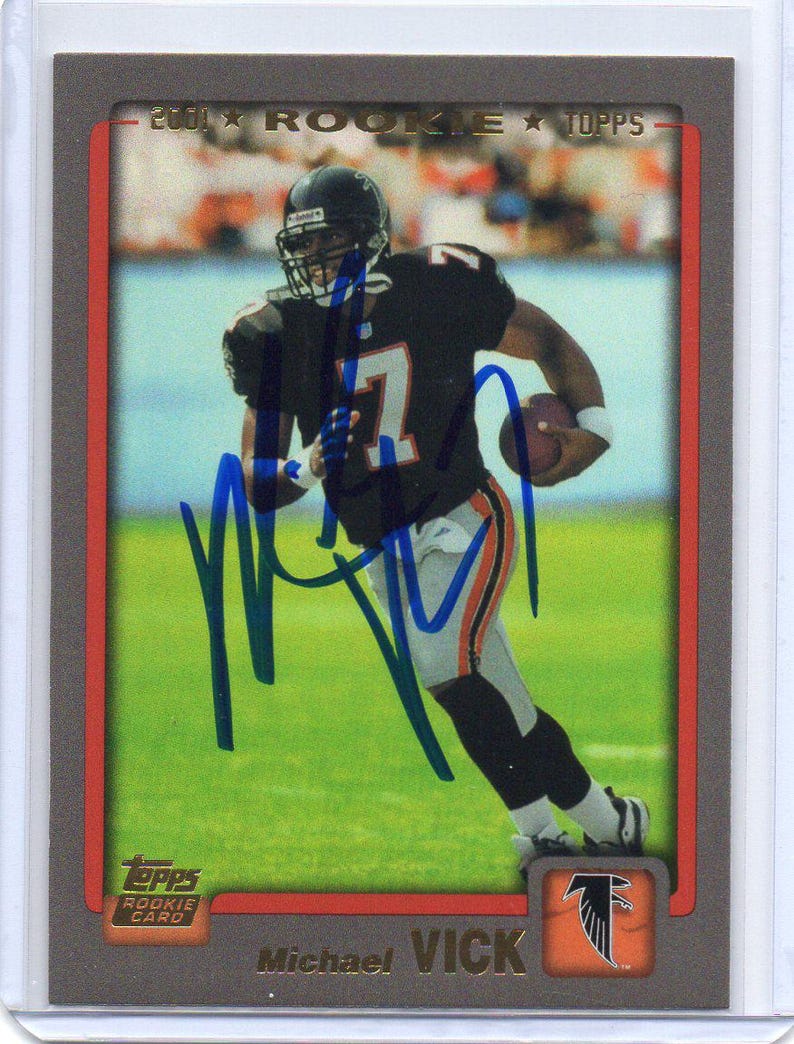 Signed Michael Vick Card Atlanta Falcons Nice - Etsy