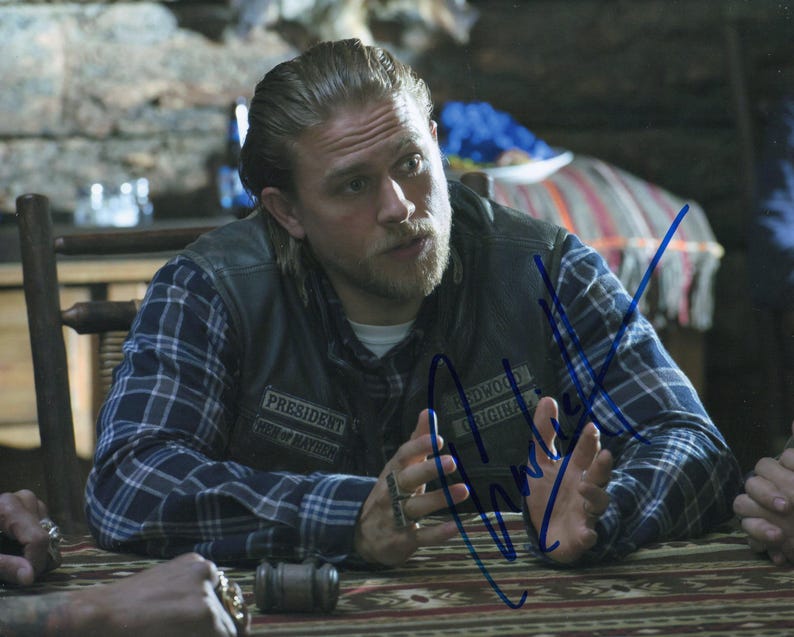 Signed Charlie Hunnam 8 X 10 Photo Sons of Anarchy - Etsy