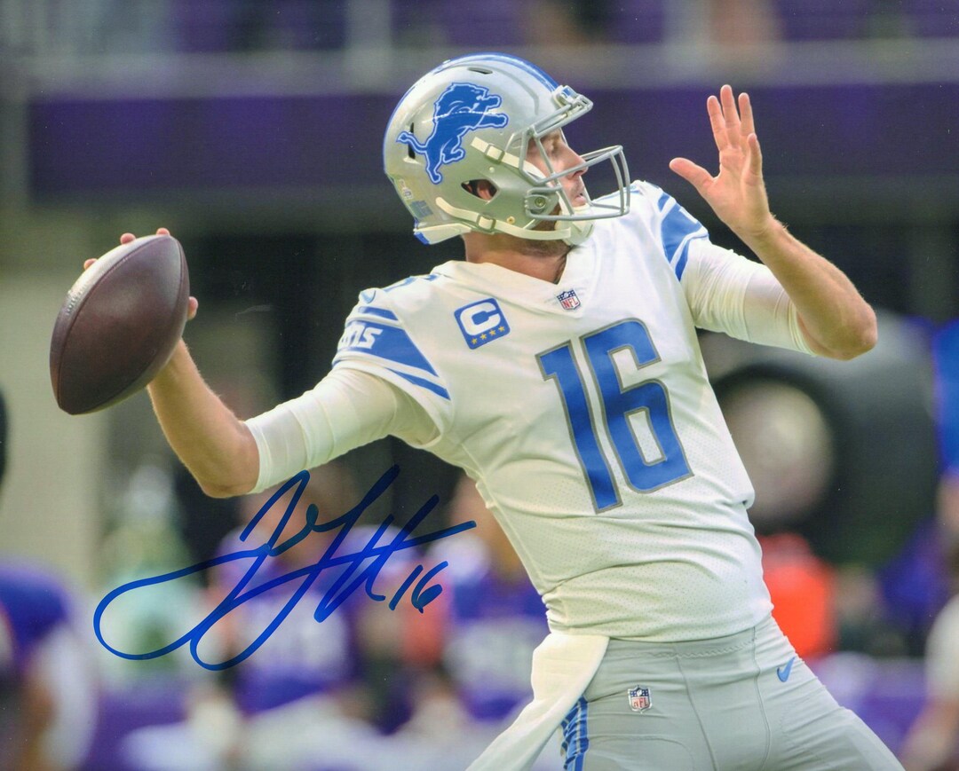 Signed Jared Goff 8 X 10 Photo Detroit Lions - Etsy