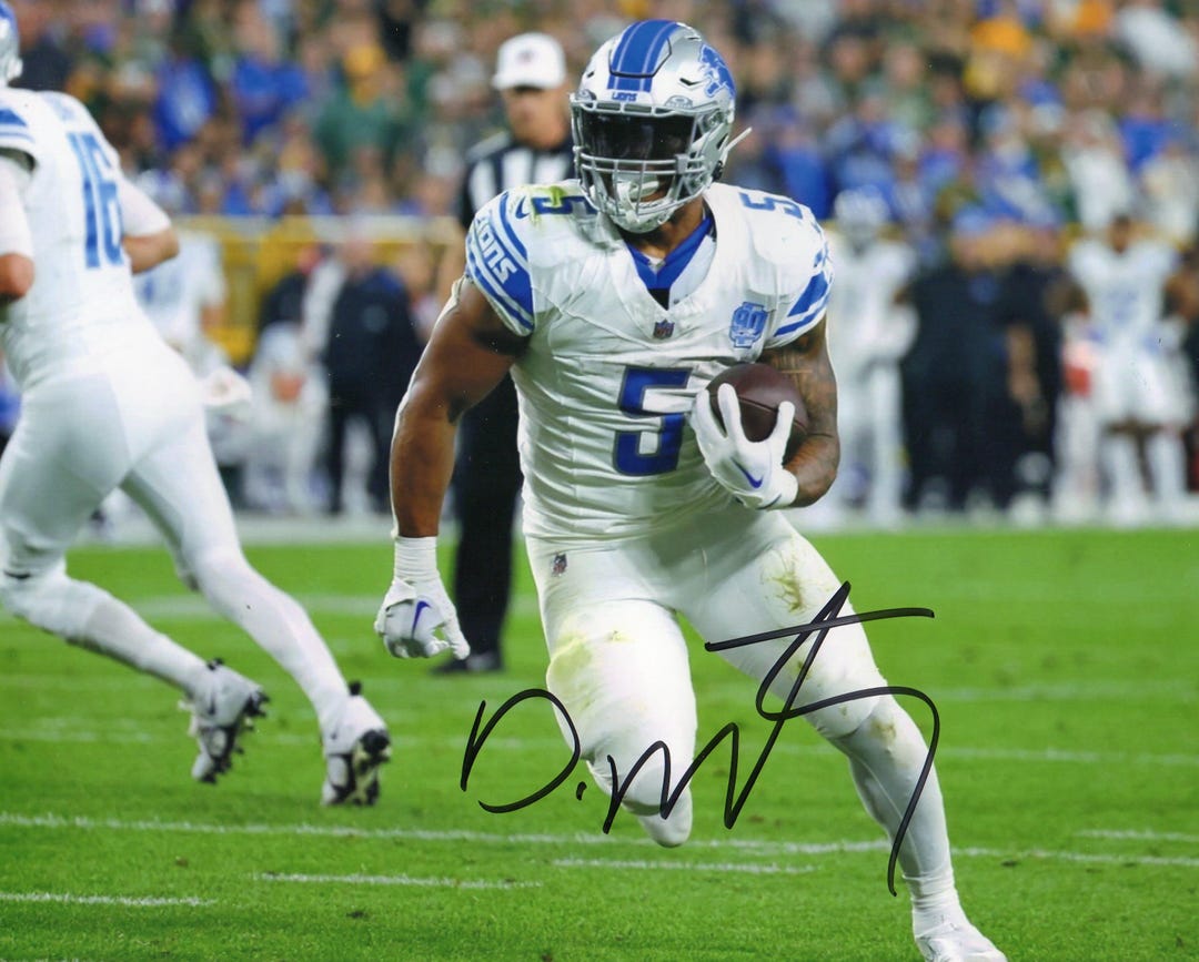 Signed David Montgomery 8 X 10 Photo Detroit Lions Very Nice - Etsy
