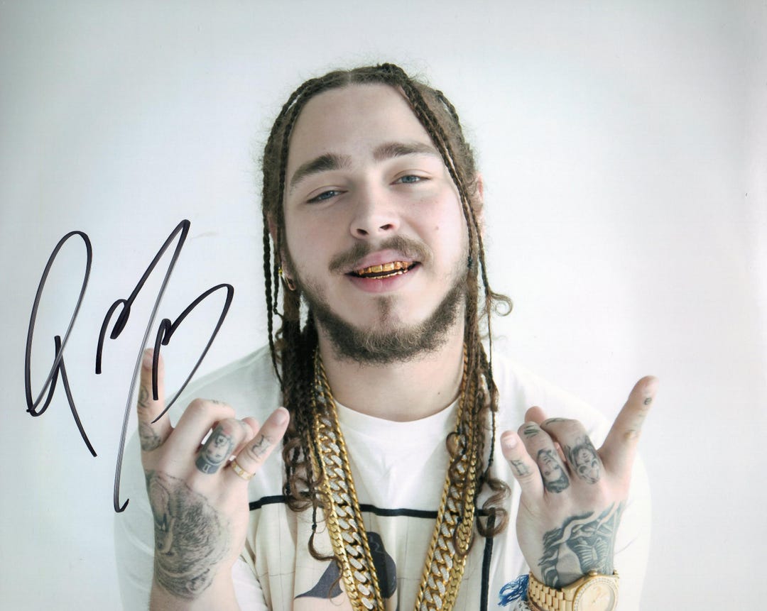 Signed Post Malone 8 X 10 Photo Nice - Etsy