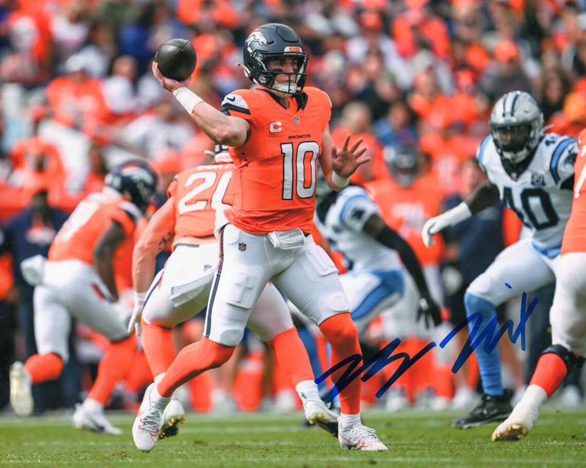 Signed Bo Nix 8 X 10 Photo Denver Broncos Nice - Etsy