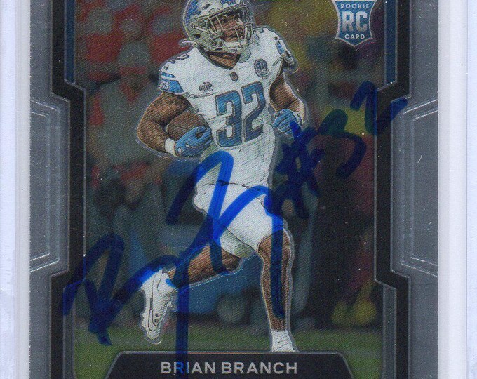 Signed Brian Branch Card Detroit Lions Very Nice - Etsy