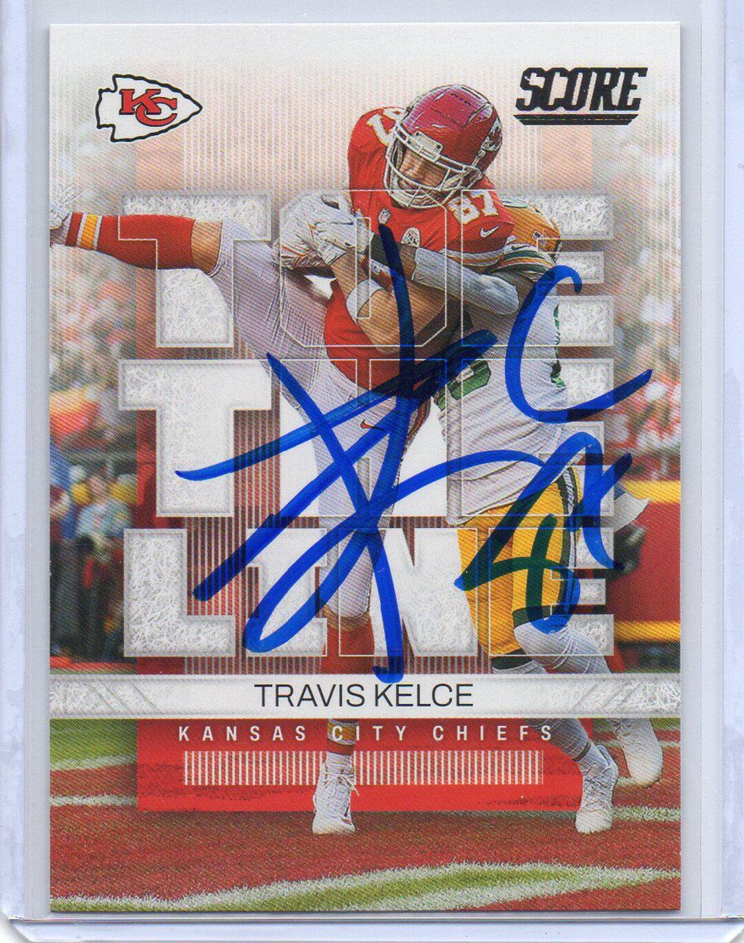 Signed Travis Kelce Card Kansas City Chiefs - Etsy