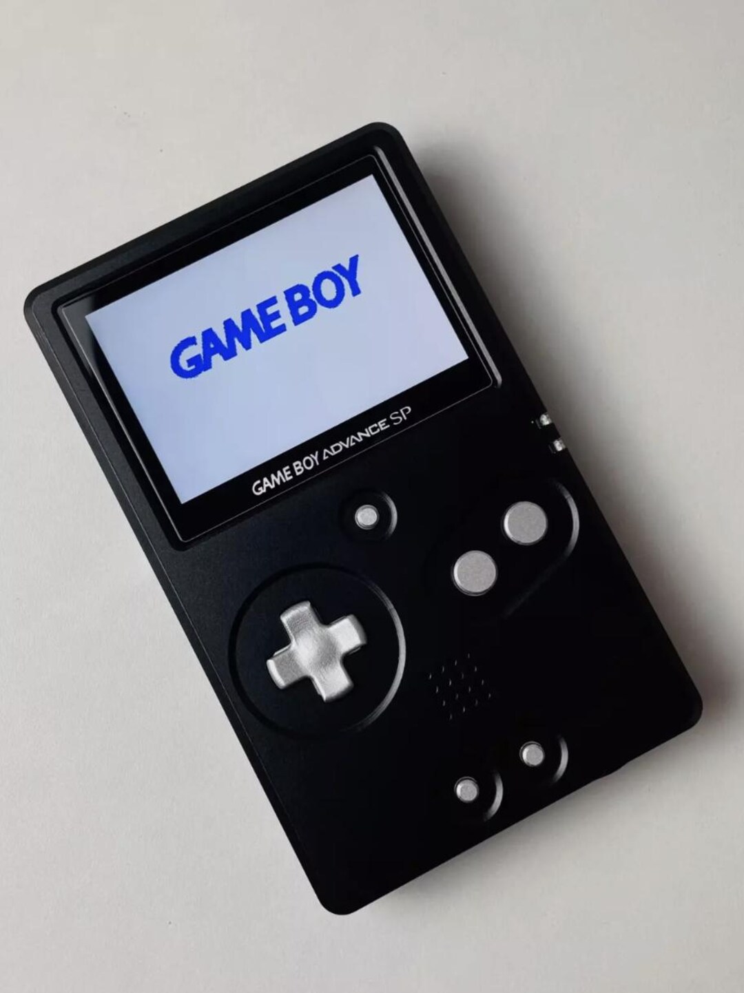 Custom Gunmetal Gray Game Boy Advance SP: Flat Metal Shell, IPS Screen ...