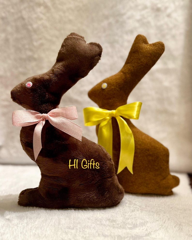 Easter Bunny Decor/chocolate Bunny Decor/ Brown Bunny Decor/ Easter ...