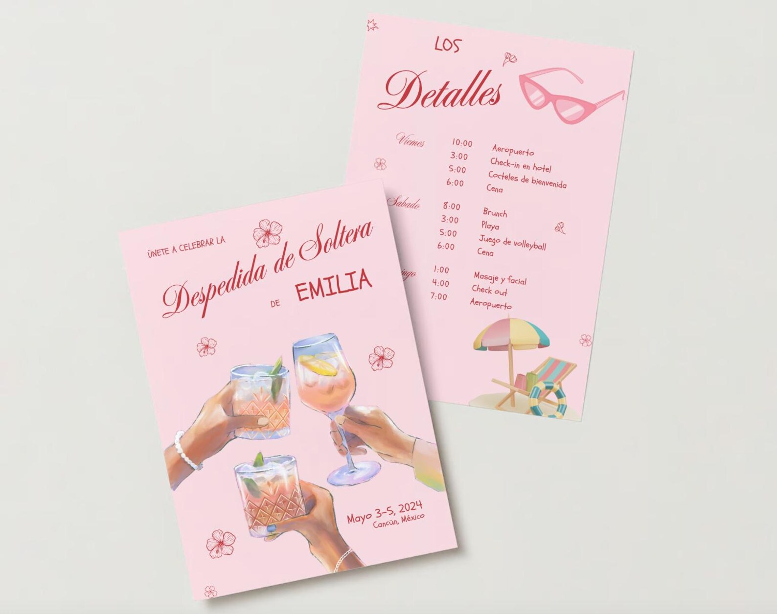 Invitacion Editable Para Despedida De Soltera. Bachelorette Weekend ...