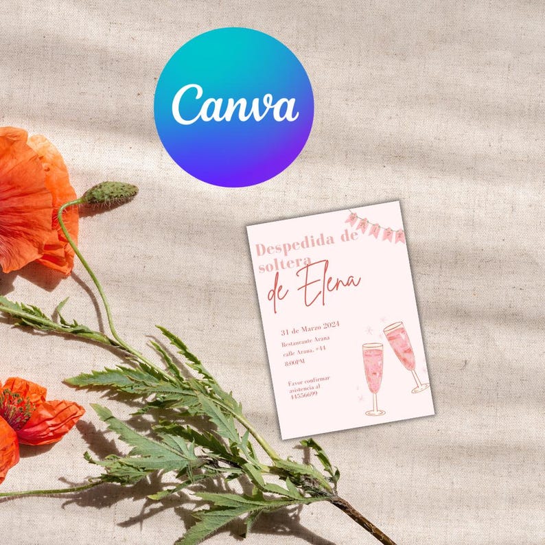 Despedida De Soltera! Invitacion Digital, Completamente Editable ...