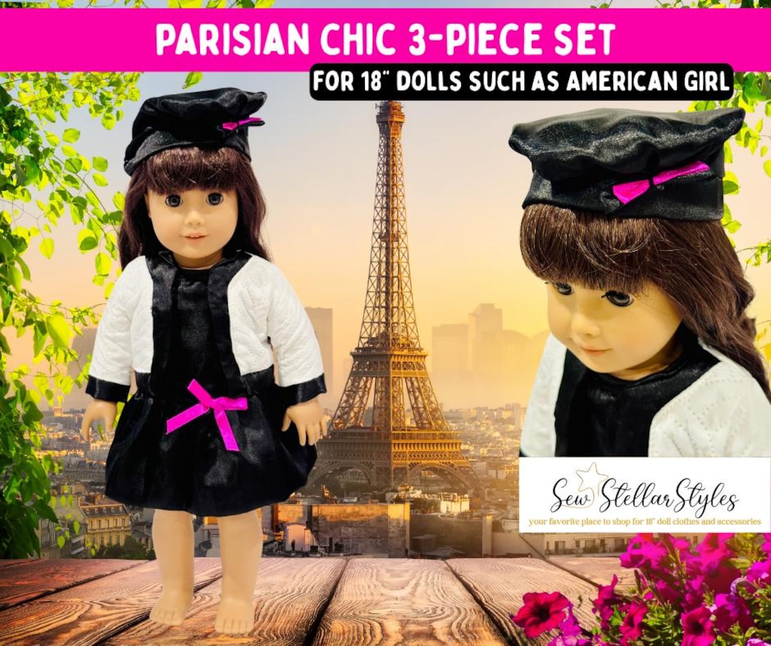VINTAGE HANDMADE Parisian Chic Outfit for 18" Dolls Such as American ...