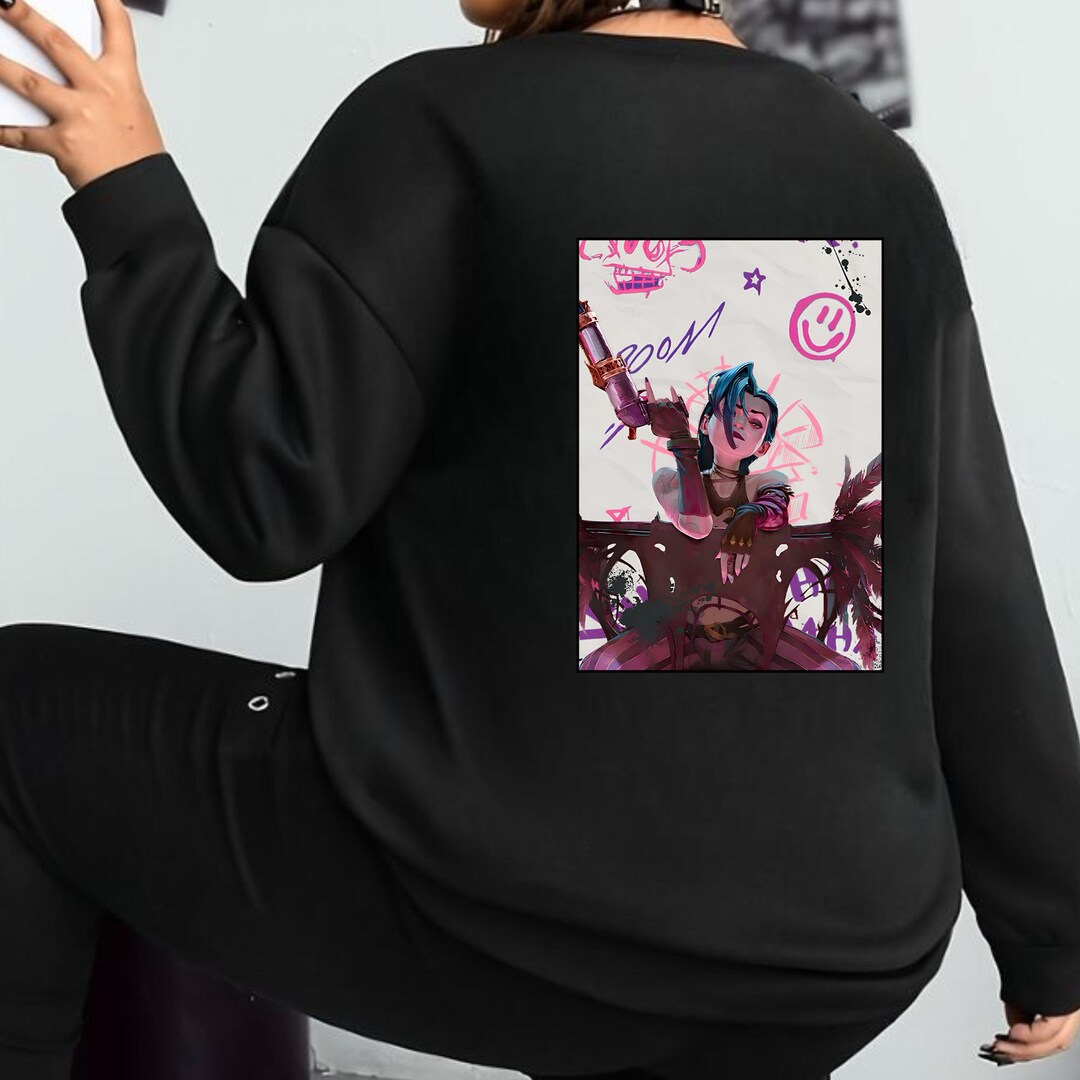 Jinx Arcane Sweatshirt Get Jinxed Trendy Apparel League of Legends Fans ...