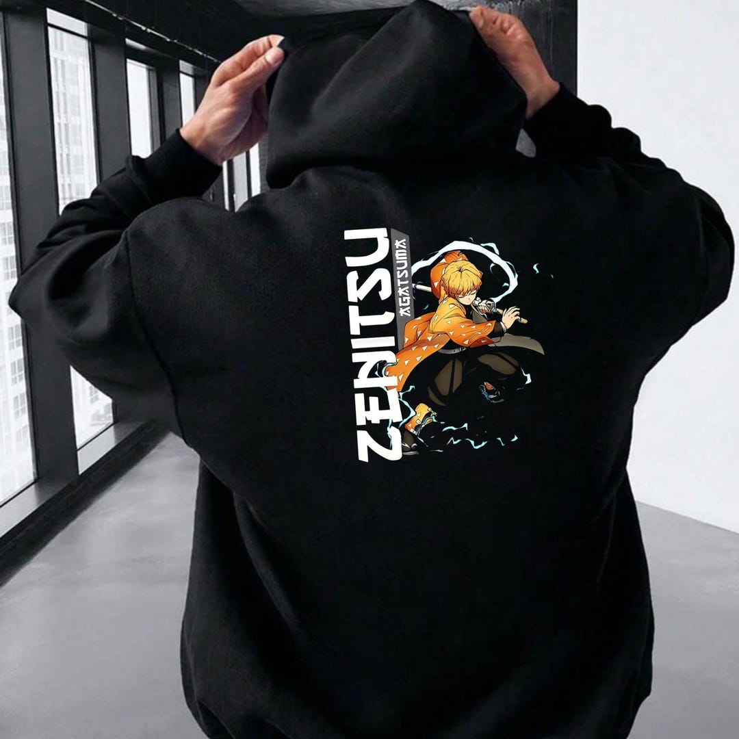 Zenitsu Agatsuma Hoodie Stylish Hoodie Featuring Your Favorite Demon ...