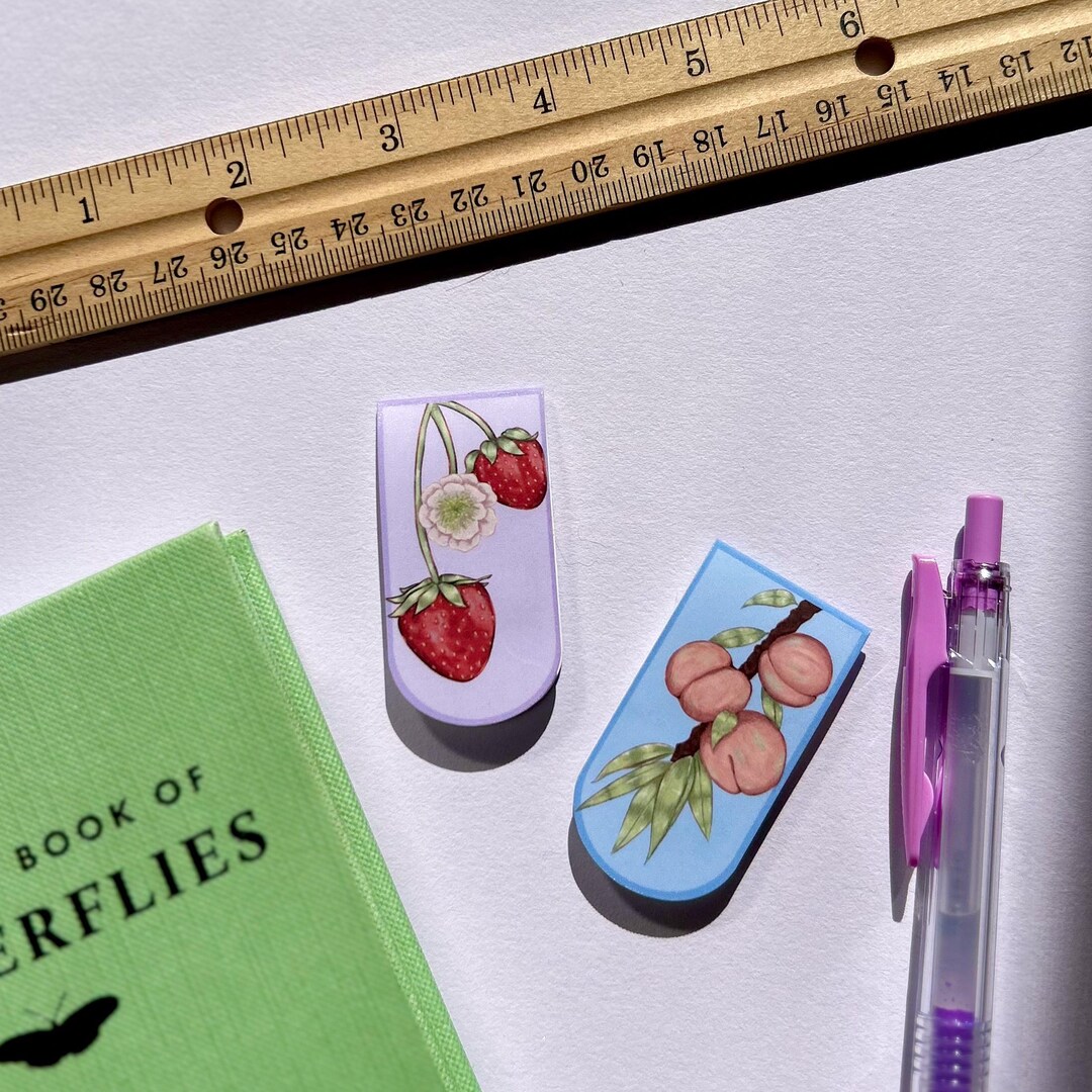 Fruity Magnetic Bookmarks | Pack of Two - Etsy