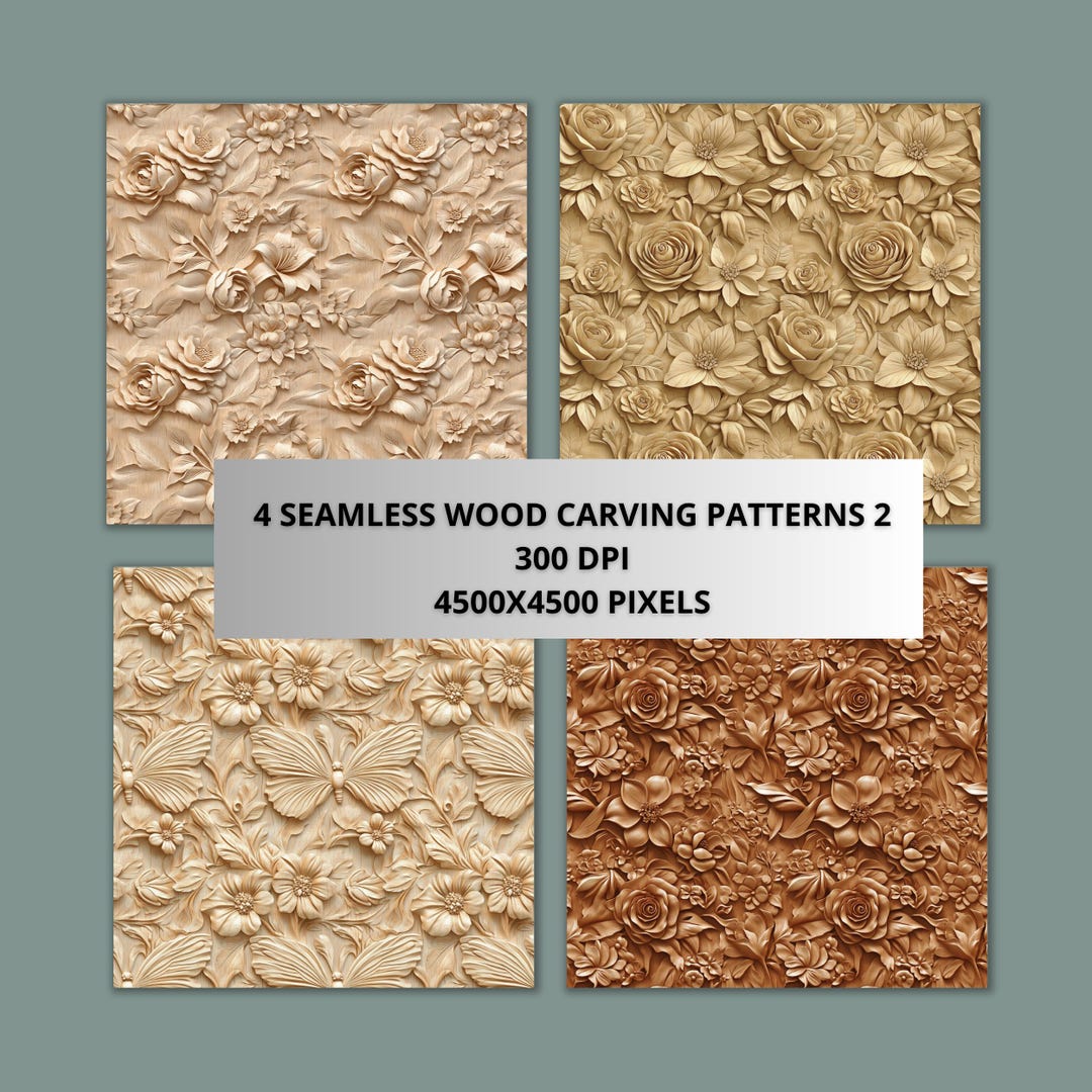 Wood Carving Pattern , Carved Wood Design , Wooden Art Pattern , Rustic ...